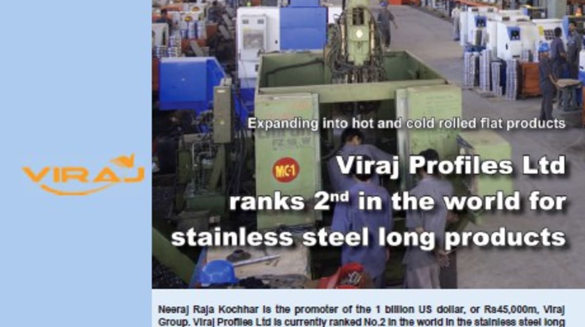 Viraj ranks 2nd in the world for stainless steel long products | expometals