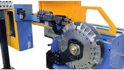 Wire rewinding line, semi-automatic, with wire pay-off and wire ...