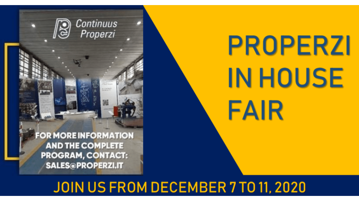 Welcome to the Properzi In-House Fair 2020 | expometals