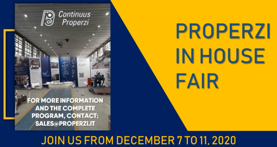Welcome to the Properzi In-House Fair 2020 | expometals