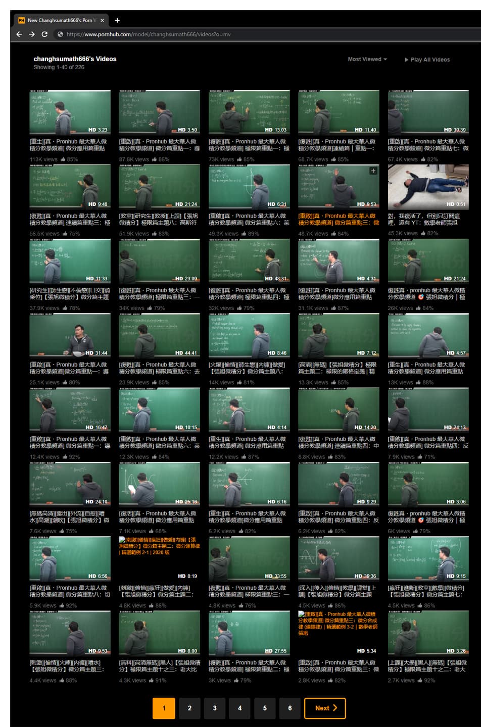 Math Teacher Posts His Calculus Lessons On Pornhub, And How People Love Him As A Model | Eyerys