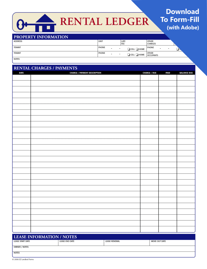 Free Printable Rental Ledger - FREE Printables