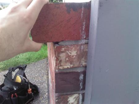 Water Damaged Brick Wall in Cloverdale - Featured Home Inspection ...