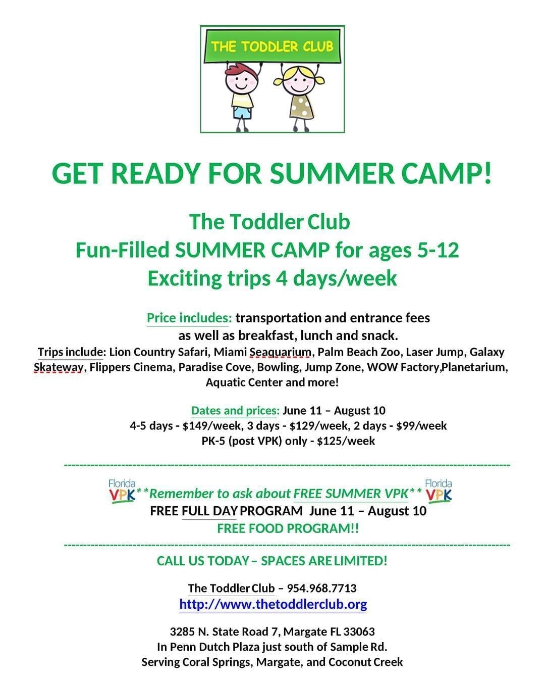 The Toddler Club Our Summer Camp Program | The Toddler Club | Margate FL