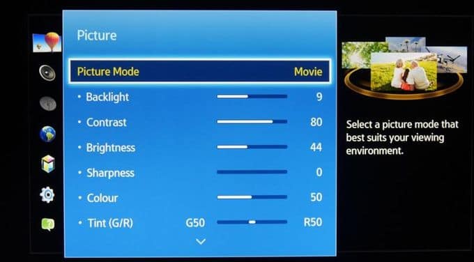 Overview of the picture modes on the TV - The Appliances Reviews
