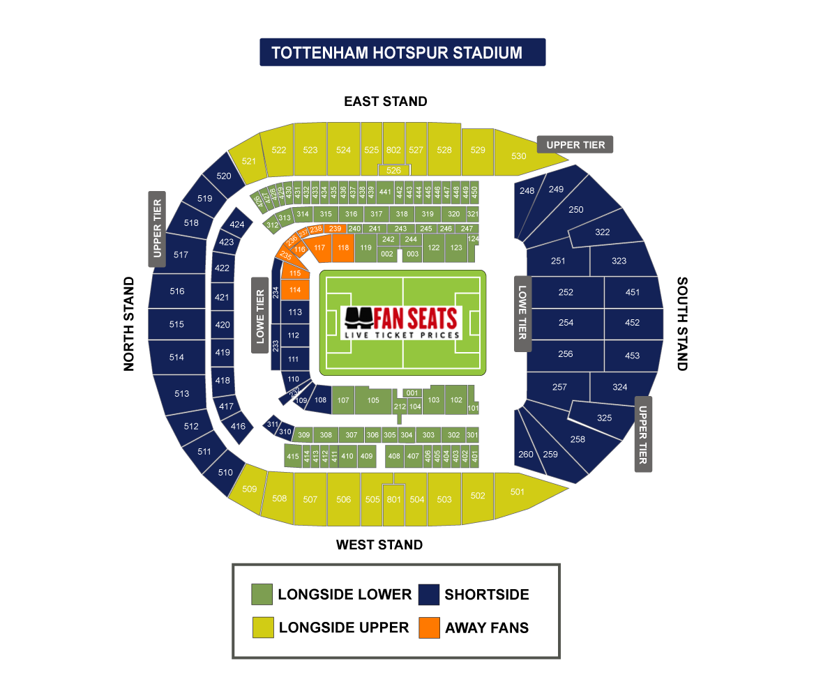 Tottenham Hotspur Stadium Seating Maps And Tickets FanSeats Tottenham Hotspur Stadium Seating Maps And Tickets FanSeats