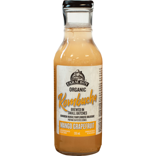Farm Boy™ Organic Mango Grapefruit Kombucha (355 ml) | Farm Boy