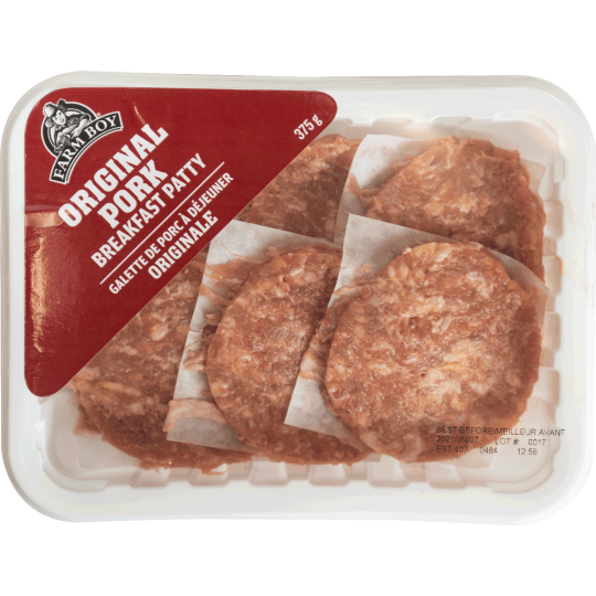 Farm Boy™ Original Breakfast Pork Sausage Patties (375 g) | Farm Boy