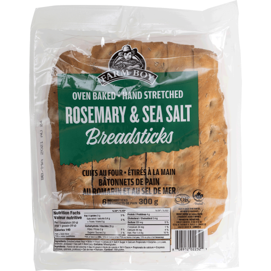 Farm Boy™ Rosemary & Sea Salt Breadsticks (300 g) | Farm Boy