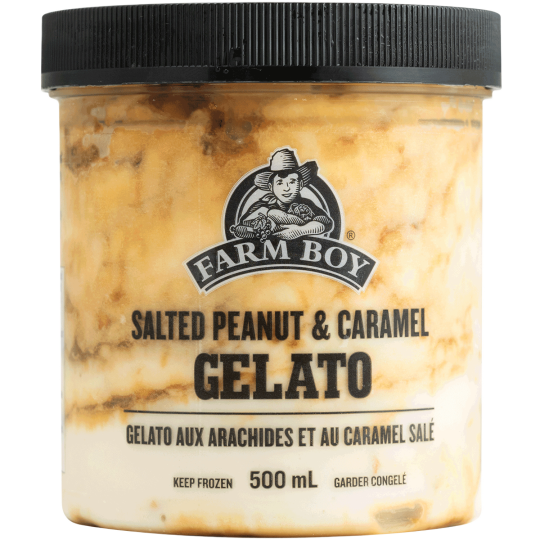 Farm Boy™ Salted Peanut & Caramel Gelato (500 ml) | Farm Boy