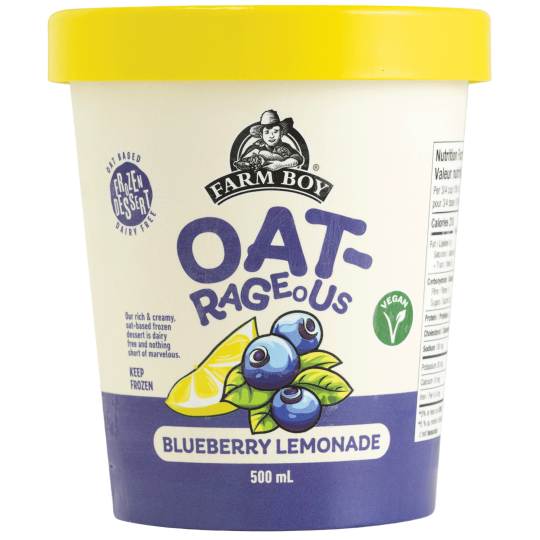 Farm Boy™ Oat-Rageous Blueberry Lemonade Oat-Based Frozen Dessert (500 ...