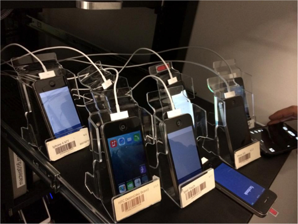 Facebook's software testing lab has more than 2,000 mobile devices ...