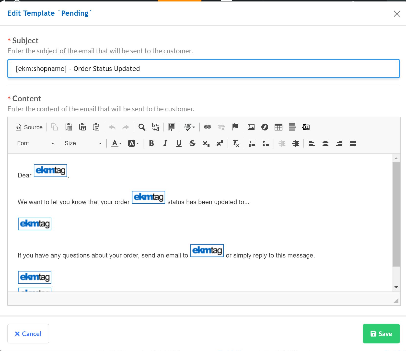 Email Templates to be more user friendly - EKM