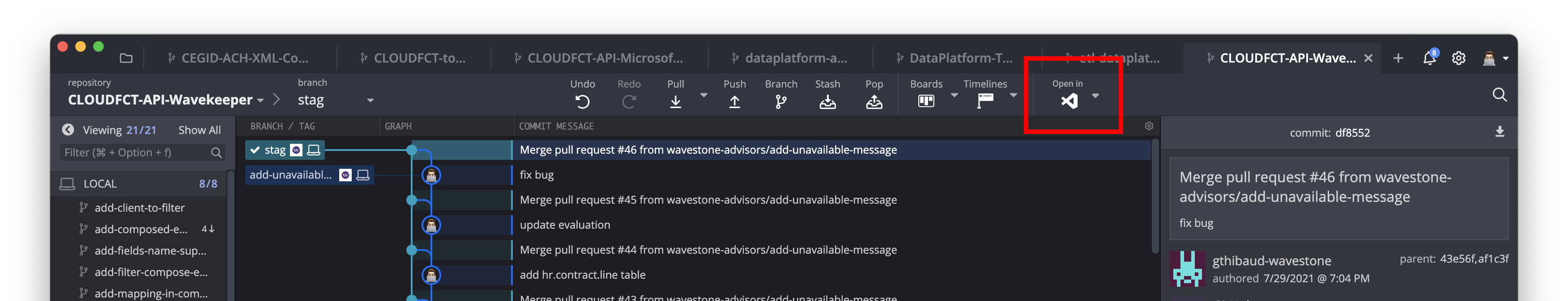 Add A Button Open In Code Editor On The Top Of Repository Interface Gitkraken