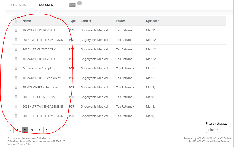 Expand the View for Document Name Column in Portal - OfficeTools