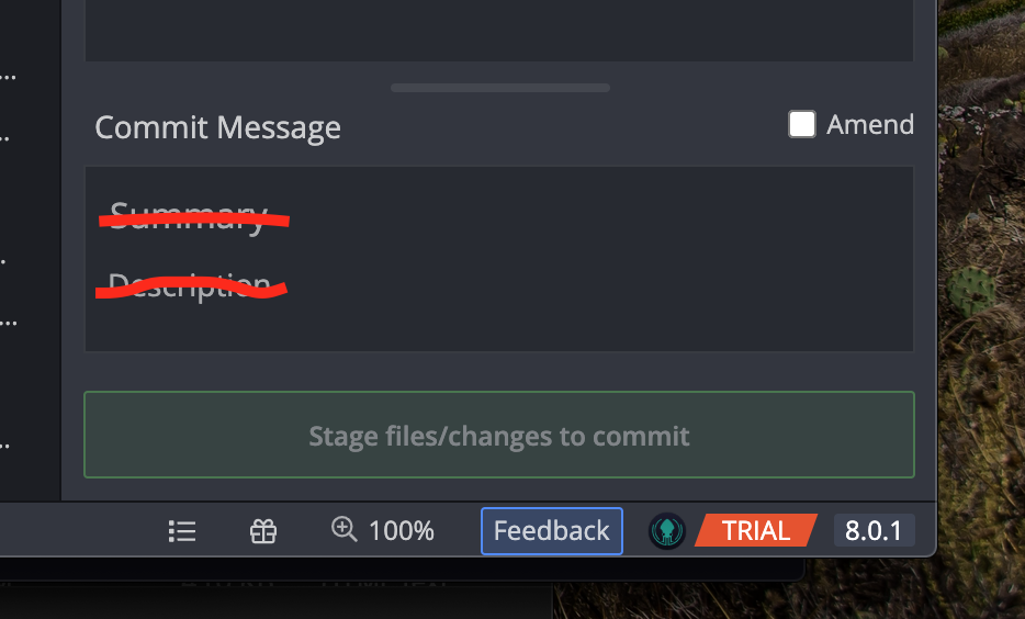 Add An Option To Hide Summarydescription In Commit Message And Let Us Just Time A Plain Message