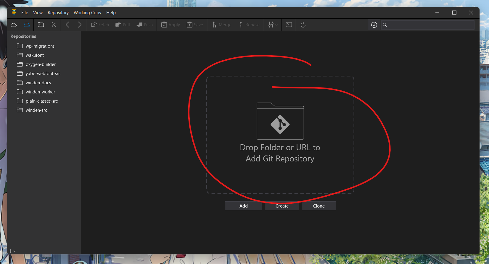 Drag and drop to add new repositories - GitKraken
