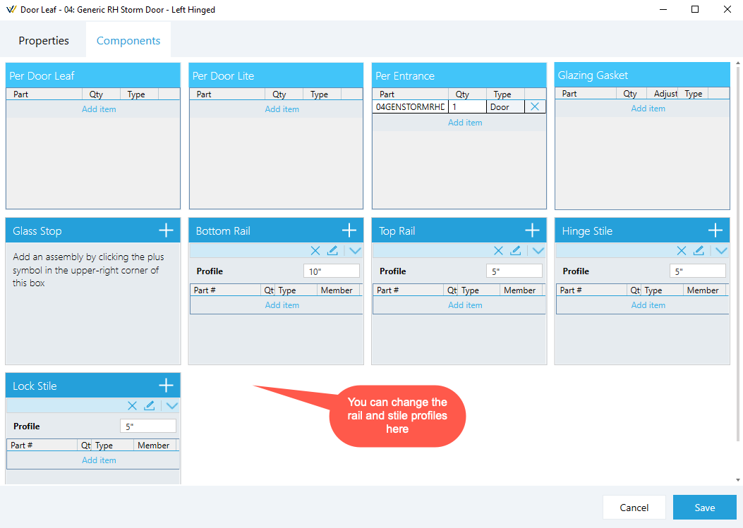 Multiple Door Muntins/Midrails - WinBidPro v16