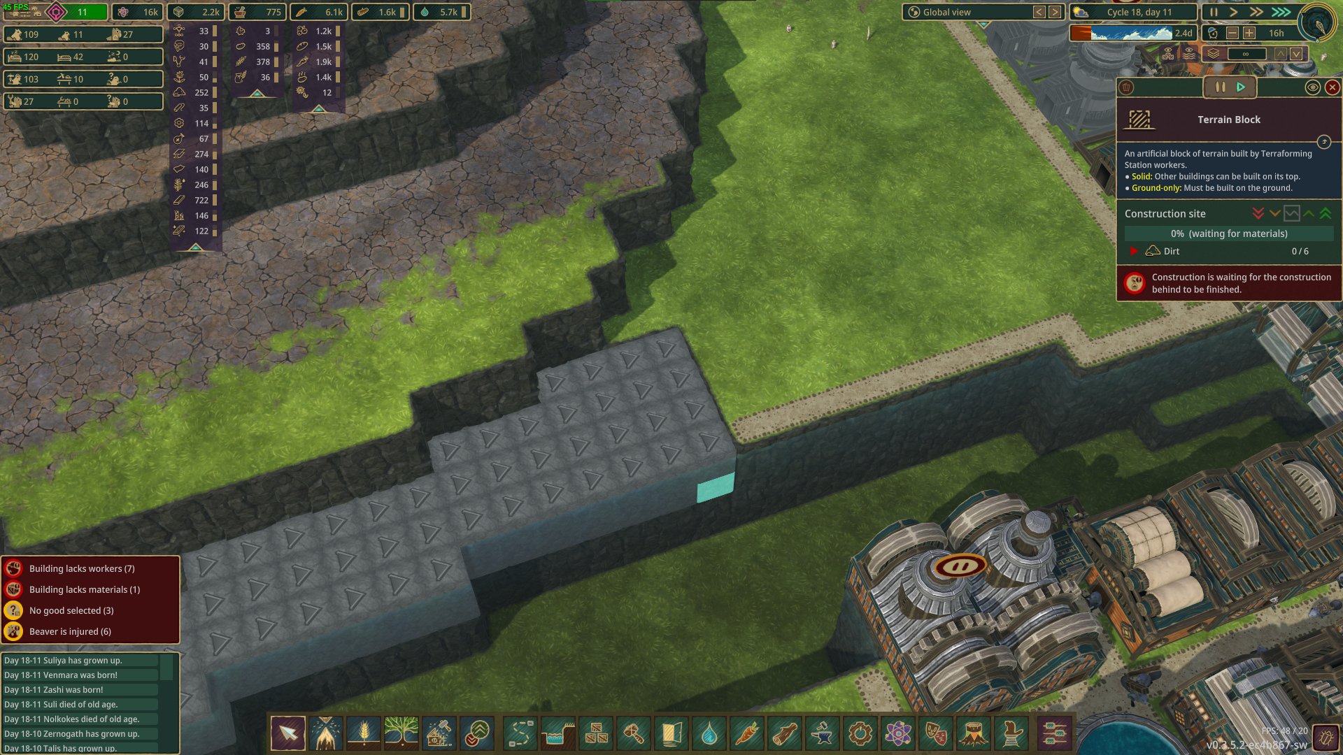 [BUG] Terrain Block Priorities & Queue - Timberborn – Bugs and Suggestions