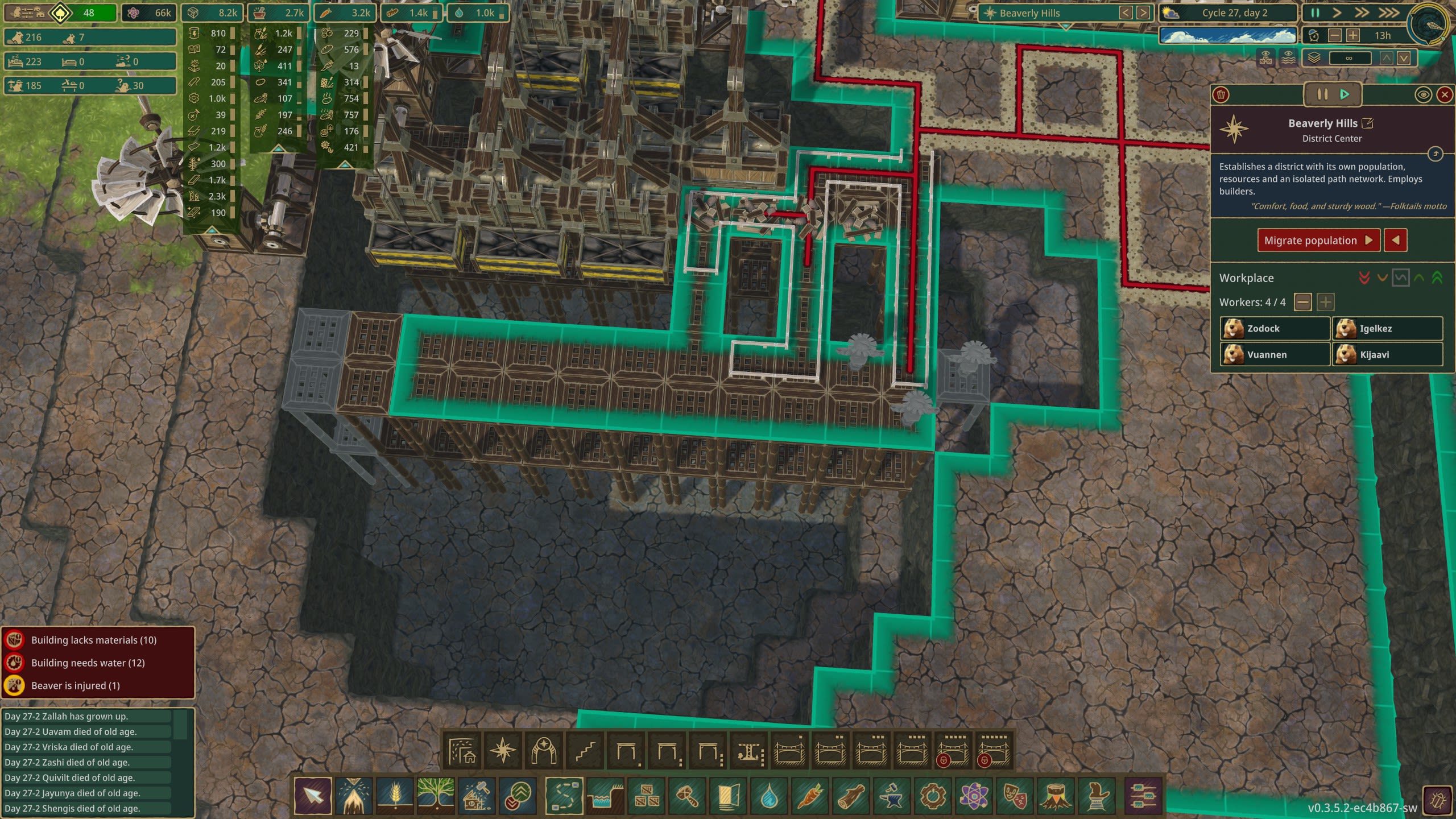 Bug Building Additional Paths Sometimes Shortens Builder Range Timberborn Bugs And Suggestions