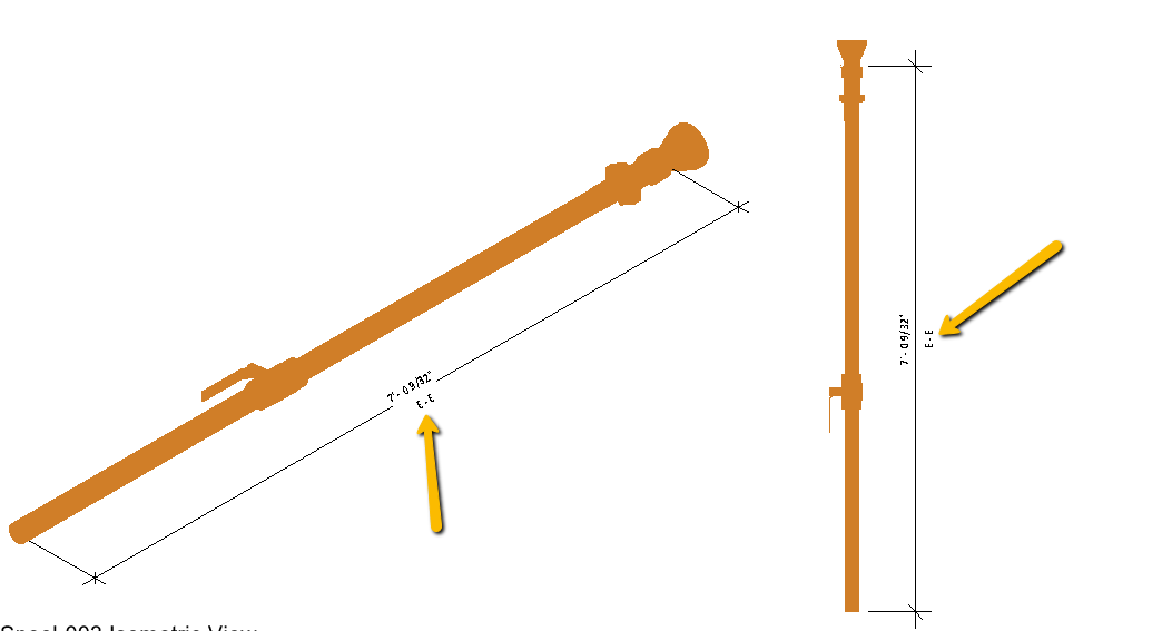Dimensions In Iso Spool View - EVOLVE Mechanical