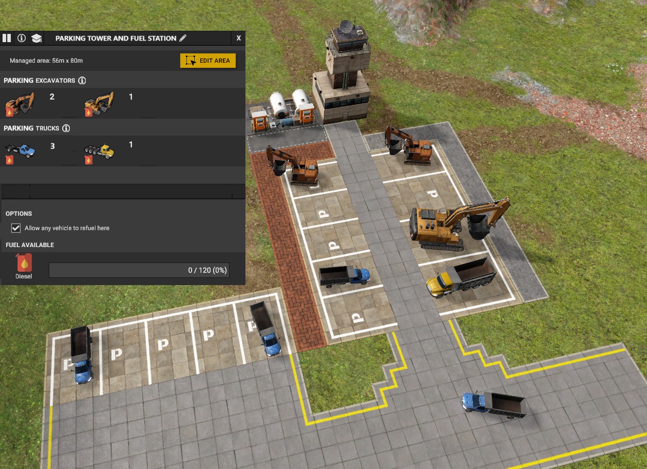 Truck parking while idle - Captain of Industry