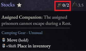 One-star stocks capacity mismatch versus upgrade display - Wartales