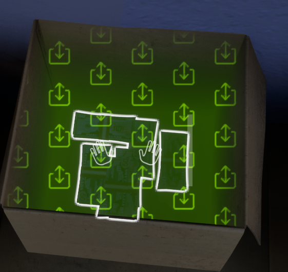 Take Single Items from Pallets/out of Containers - Cash Cleaner Simulator