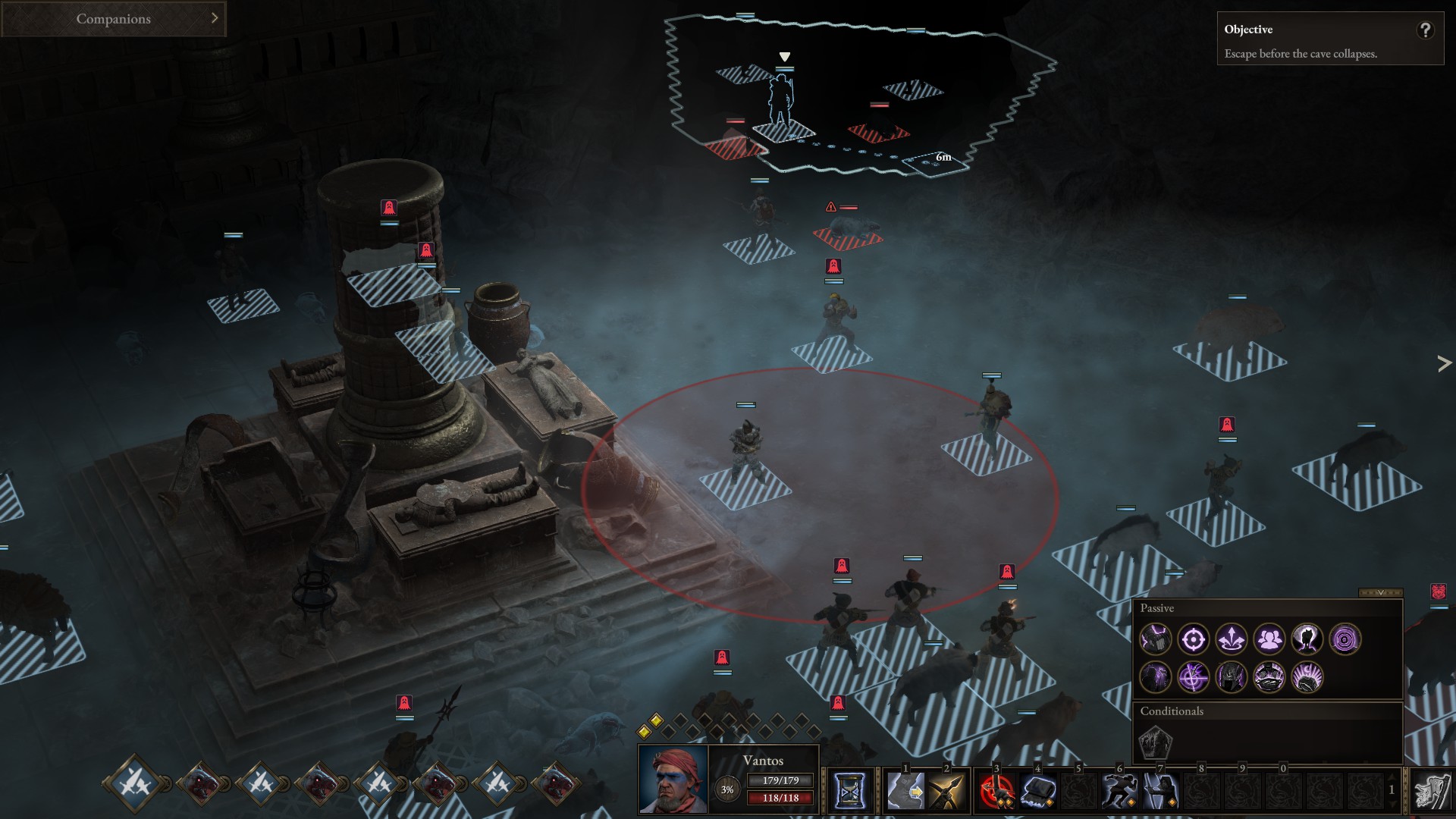 Brigga tomb beast fight troops off grid - Wartales