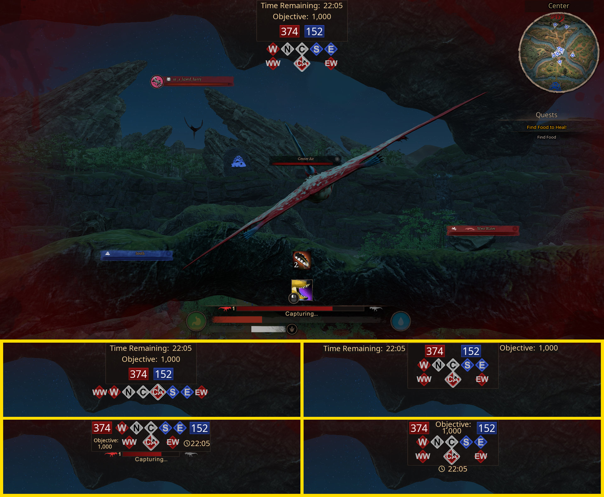 KotH: HUD elements for capture points - Path of Titans