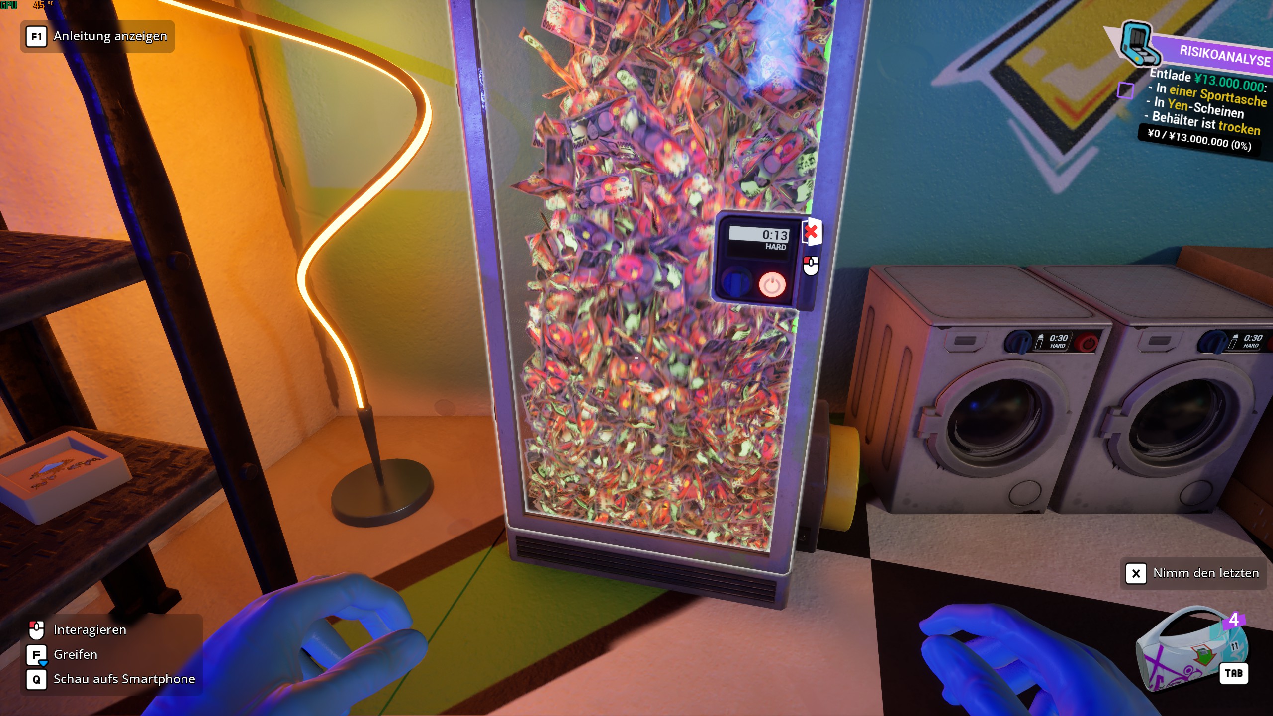 UV light show marked bills in dryer when running when they aren't ...