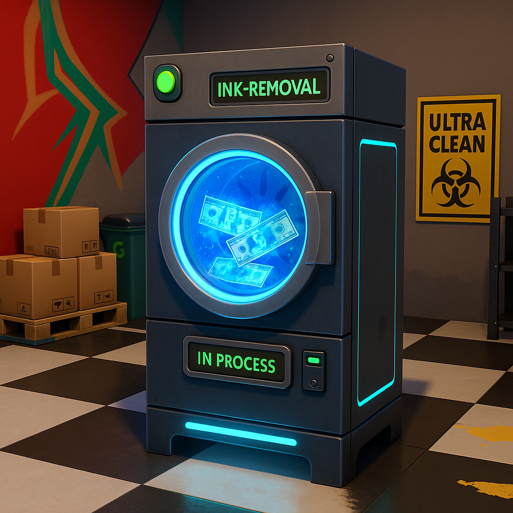 Ink Cleaning automation/machine - Cash Cleaner Simulator