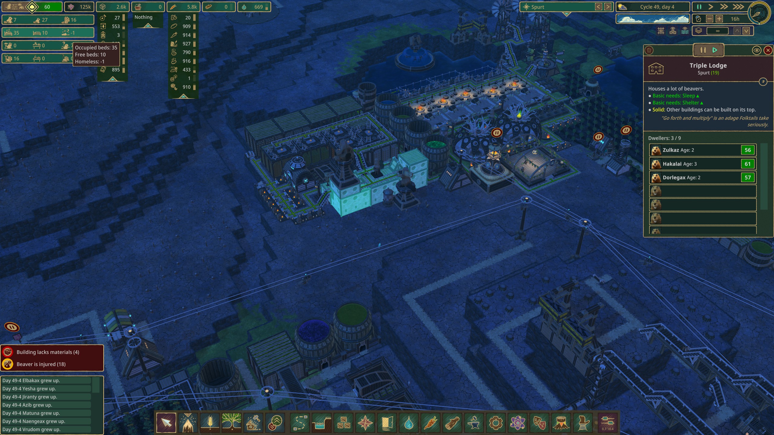 Bug: -1 homeless, negative beaver numbers - Timberborn – Bugs and ...