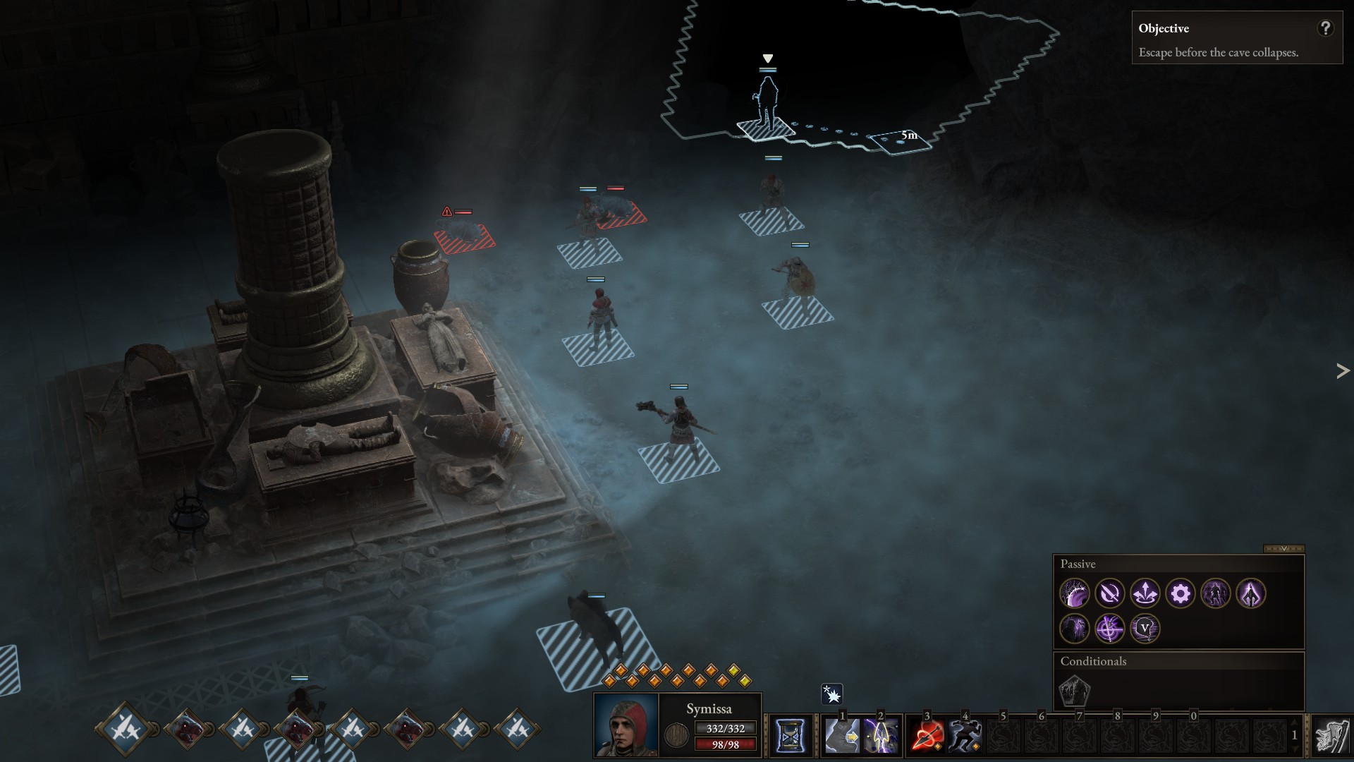 Brigga tomb beast fight troops off grid - Wartales