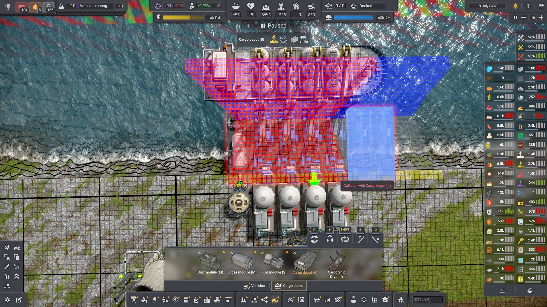 The module which be built adjacent the Cargo Docks to expand them ...