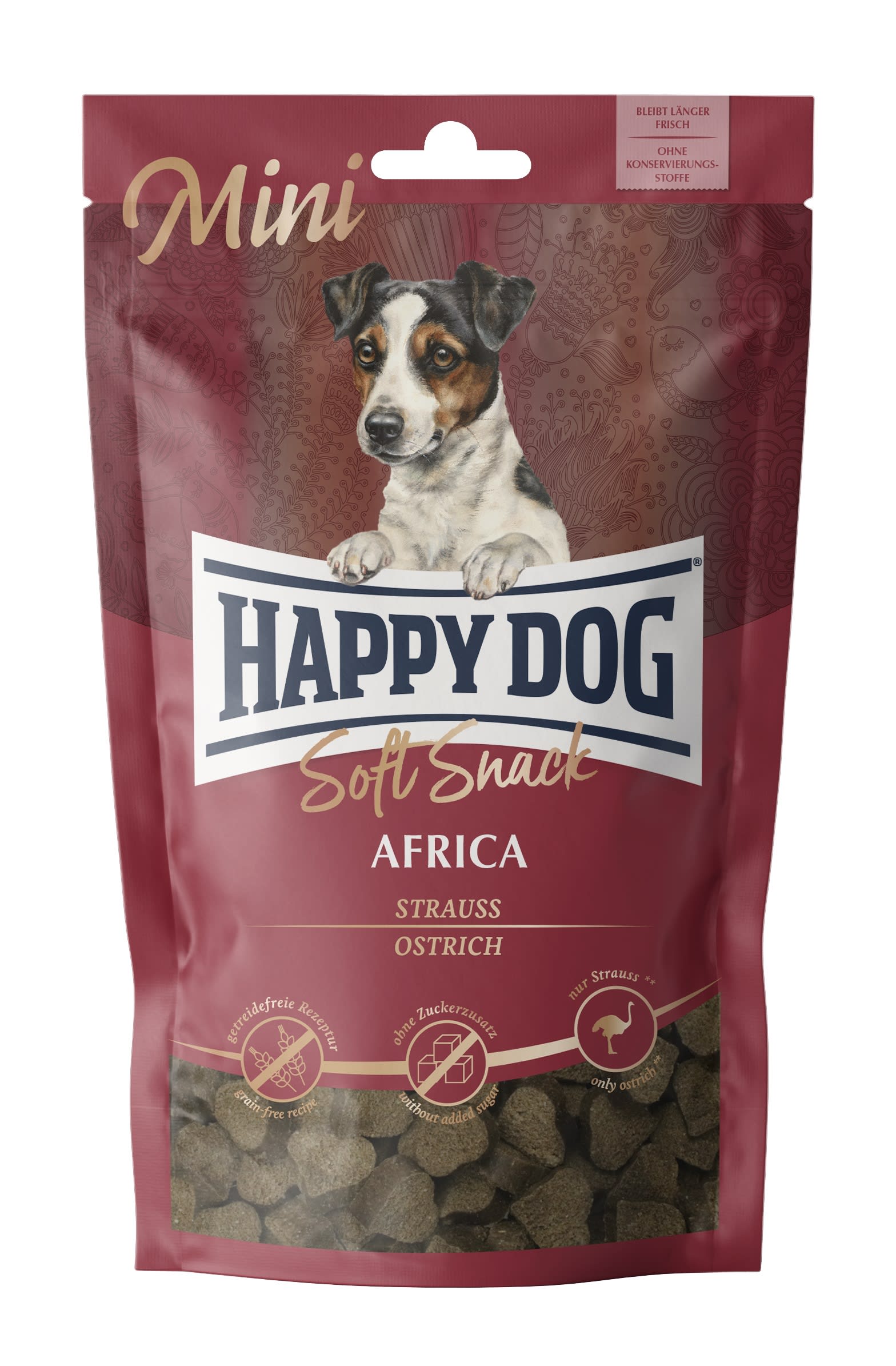 Happy Dog Soft Snack Mini Africa (Struts) 100g Febo Norge