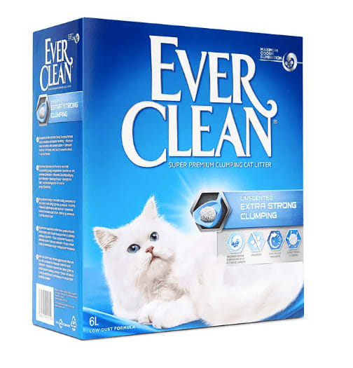 Kattesand Ever Clean Extra Strong Clumping Unscented 6L Velkommen