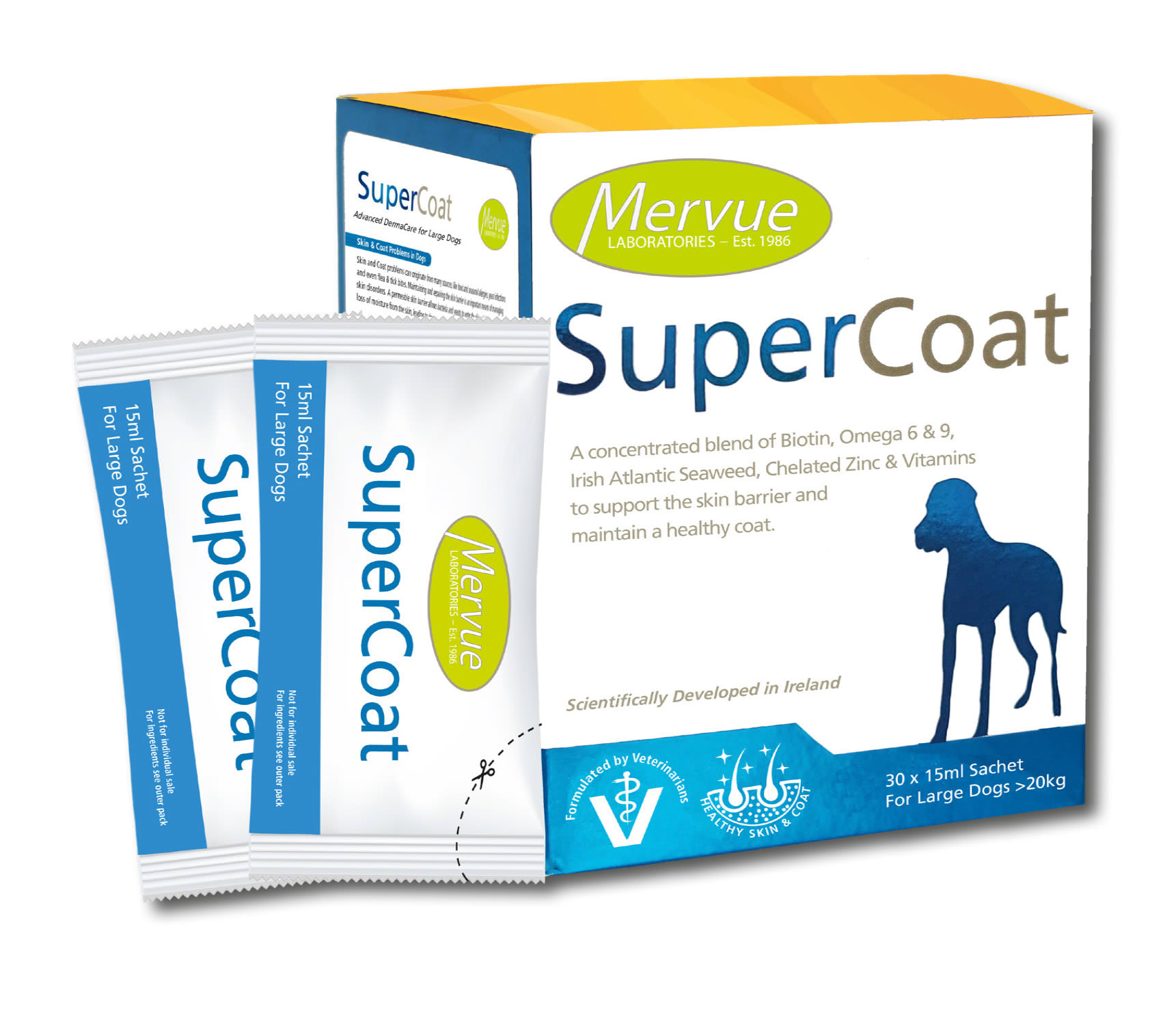 SuperCoat Pasta 30x15ml Til Store Hunder Singel Dose Velkommen