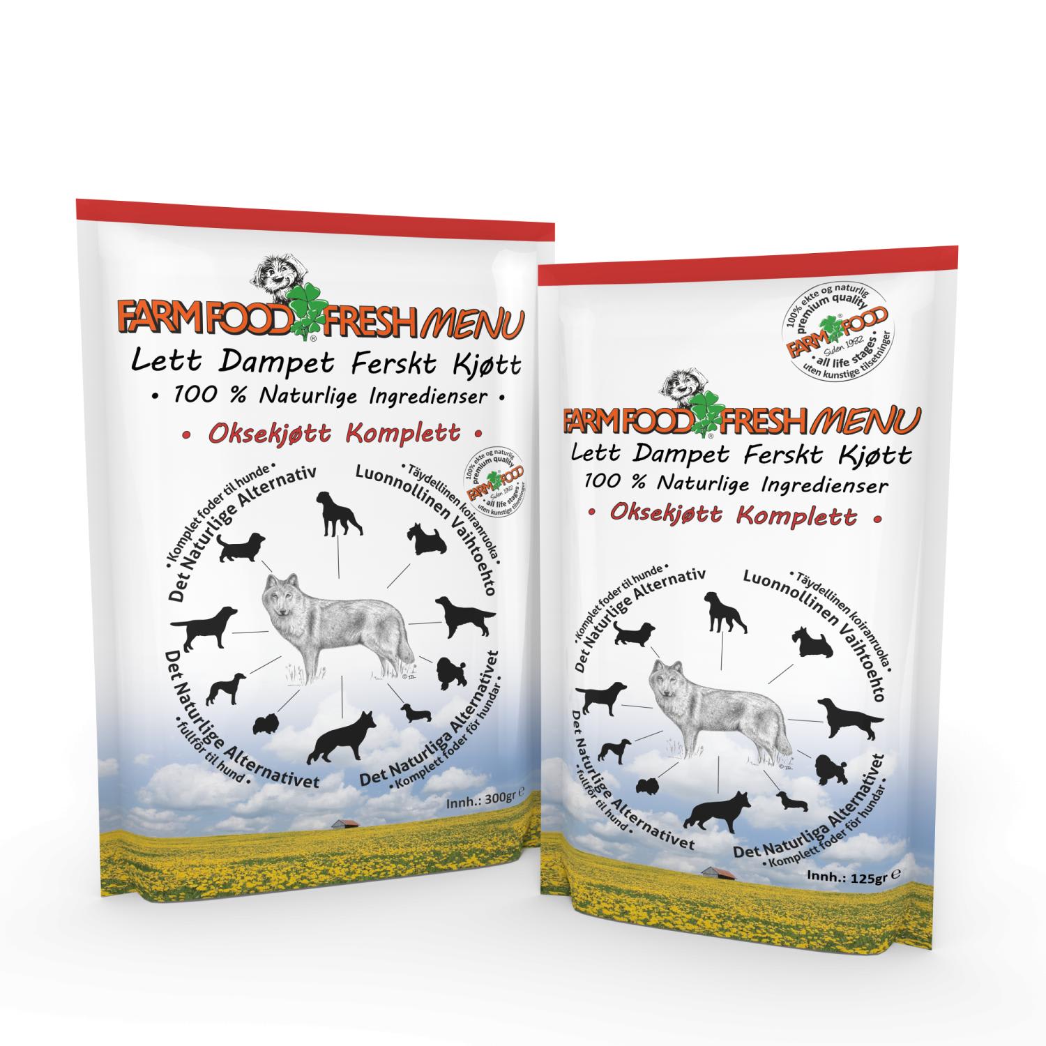 Farm Food Fresh Menu Beef Complete 300g Febo Norge