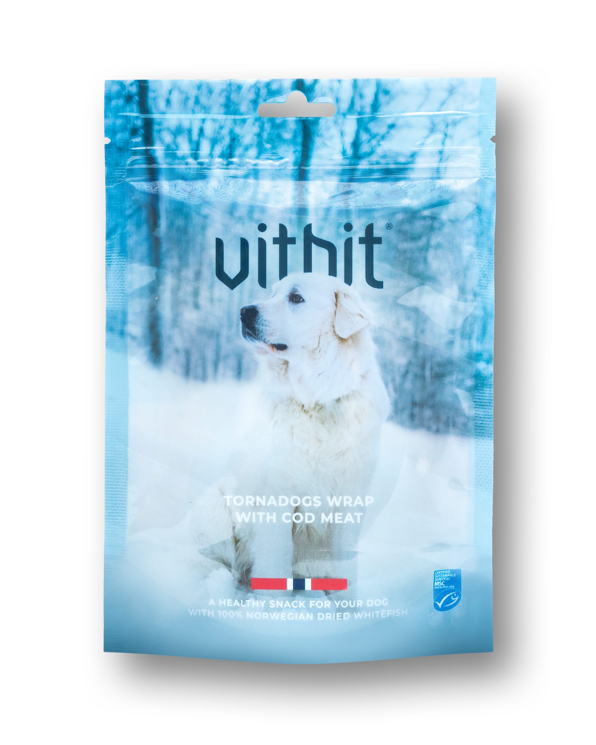 Vitbit Tornadogs Wrap M/Torsk 100g Febo Norge