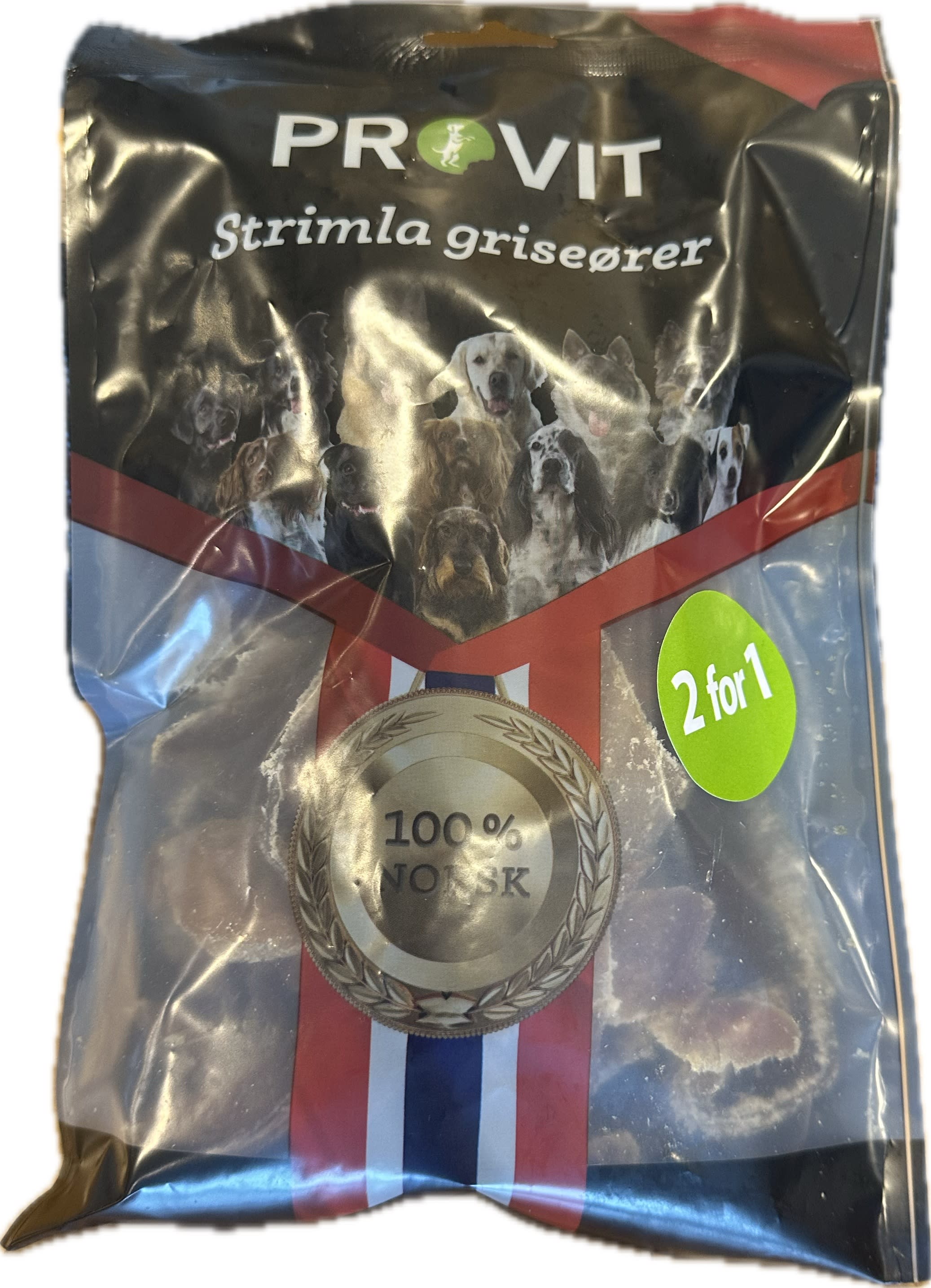 2 for 1! PROVIT Strimla Griseører 150g (kart pris 30stk) Febo Norge