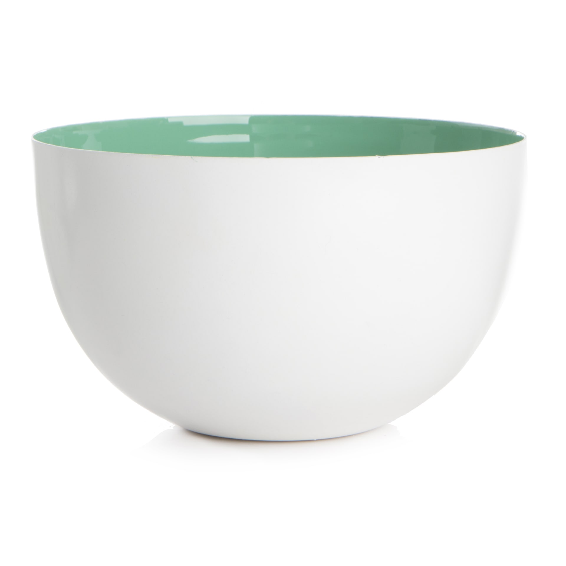 Skål hvit/mint Ø:15,5 cm Festival.no