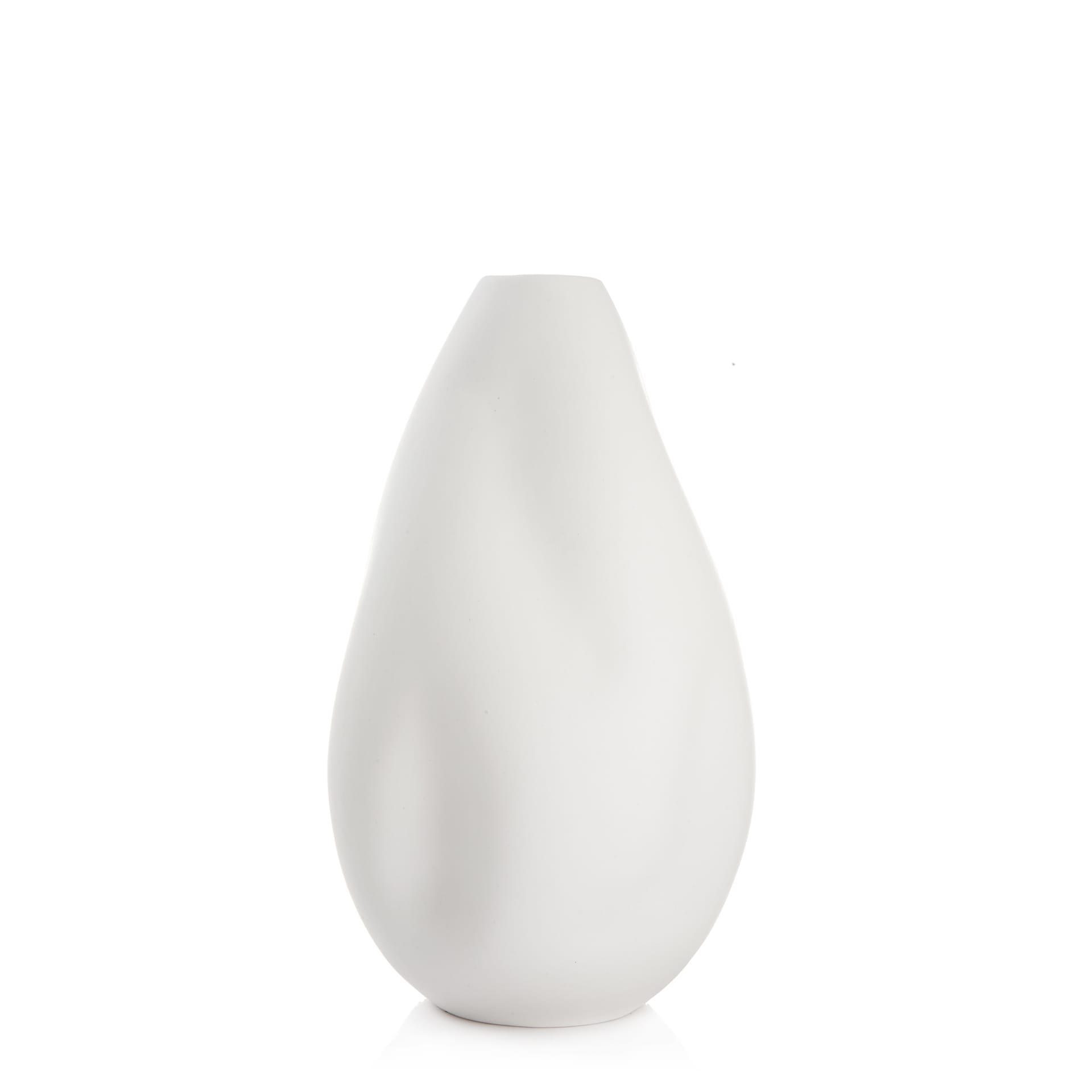 Vase retro hvit H:22 cm Festival.no