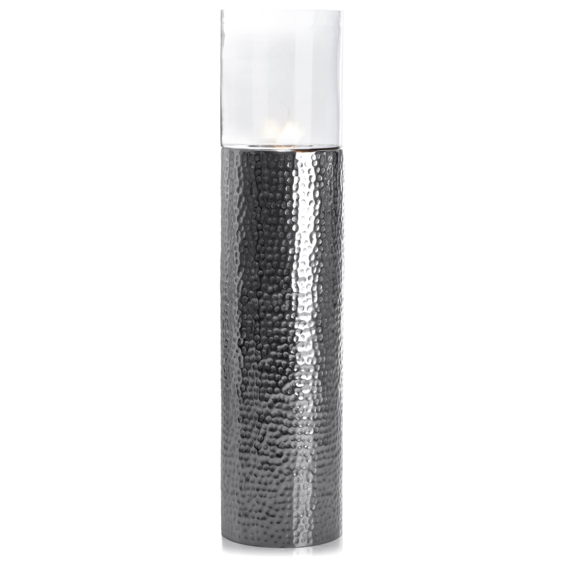Lykt hamret metall m/glass H:110 cm Festival.no