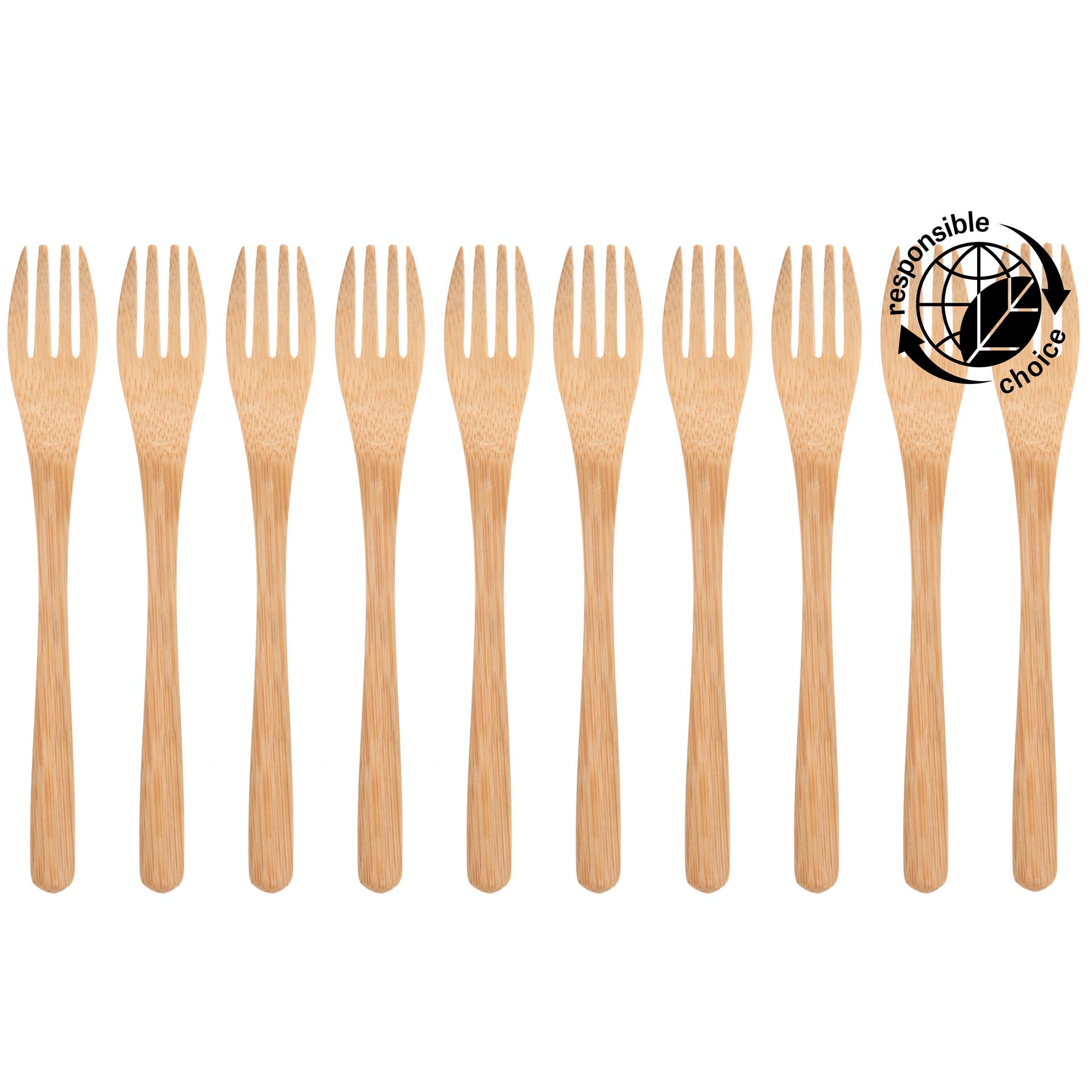 Gaffel bamboo natur 10-pk 16cm Festival.no