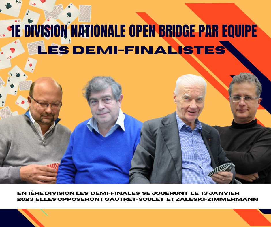 DNx 4 les champions - Fédération Française de Bridge
