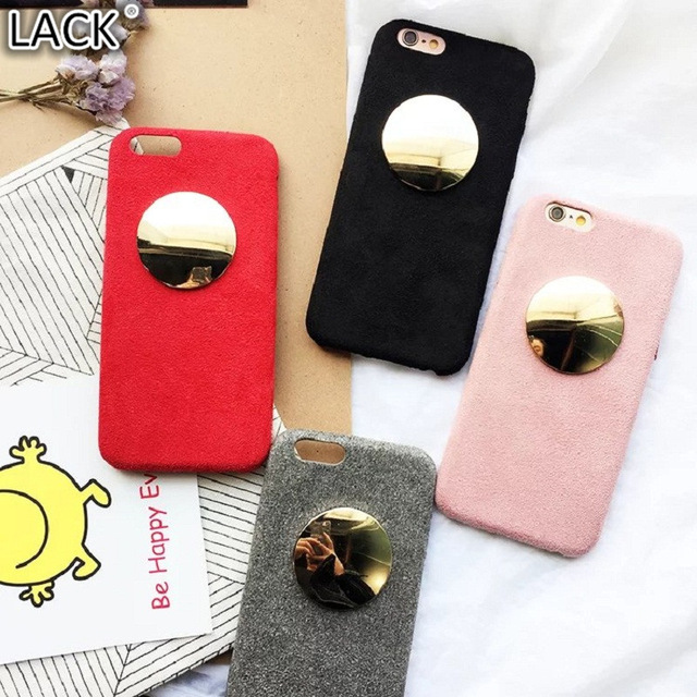 Very Goods | Warm Winter Series Fuzzy Cover With Metal Round Mirror ...