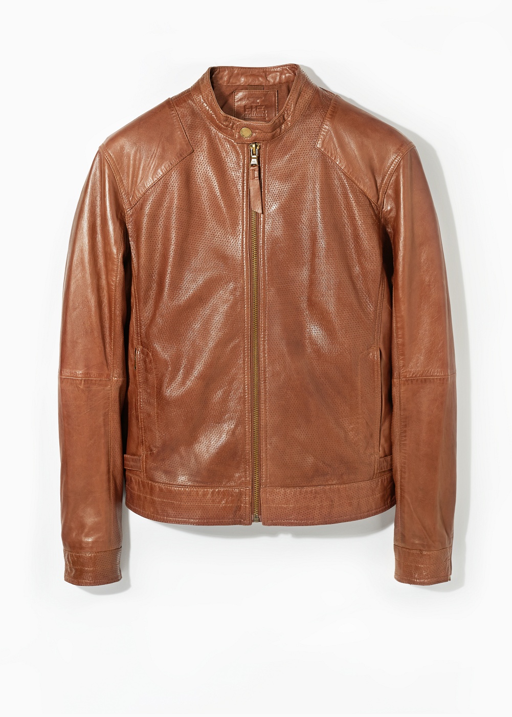 Very Goods | Tabbed-waist leather jacket - Jackets for Men | MANGO
