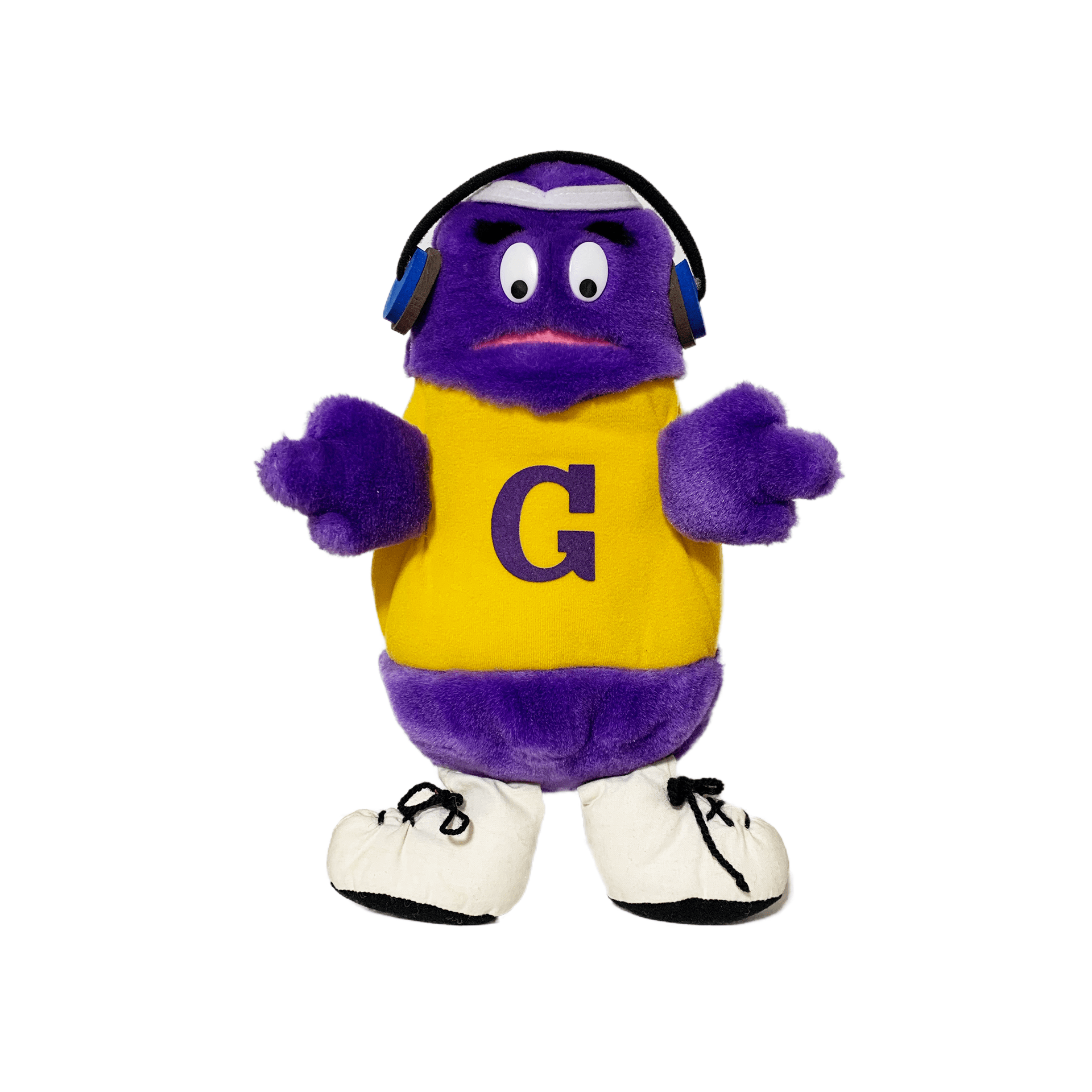 Very Goods | McDonald's Grimace Plush Doll Headphones 80s | Russet Burbank