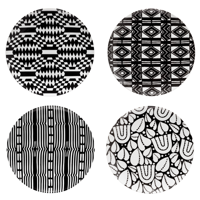Very Goods | Patterned Plates Set of 4